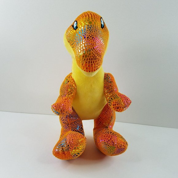 Kellytoy | Toys | Kellytoy Dinosaur Plush 2 Yellow Orange Metallic ...